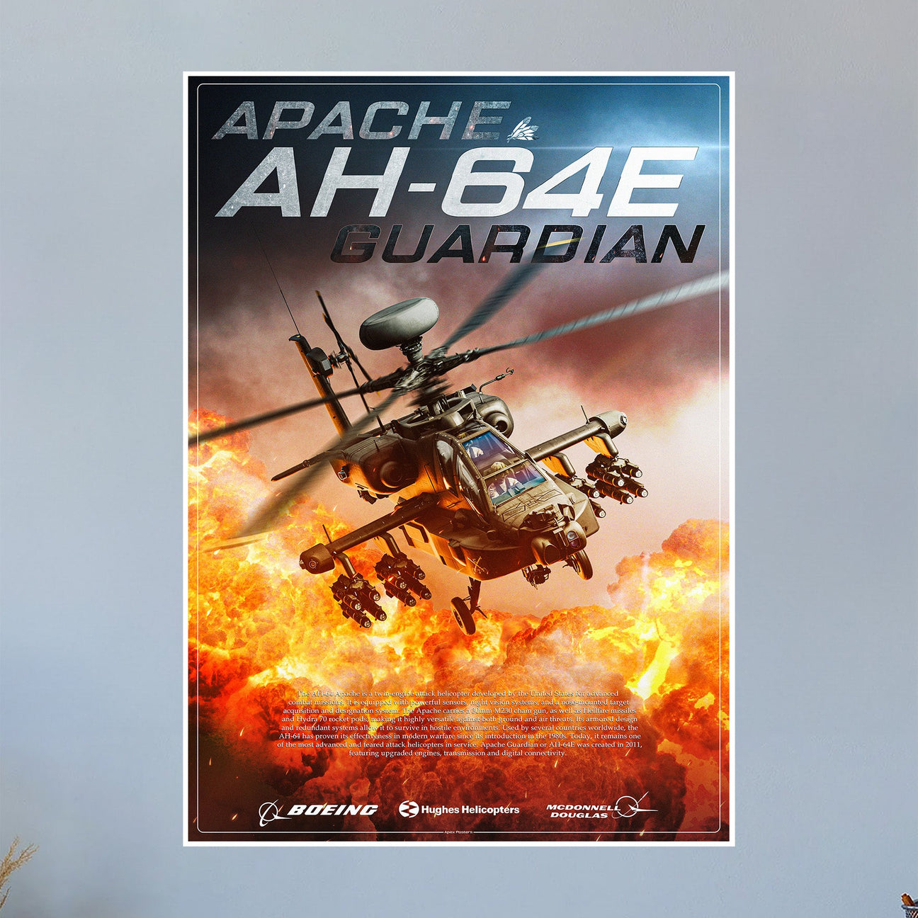 AH-64 Apache Poster (Apex Posters) – flightposterstore