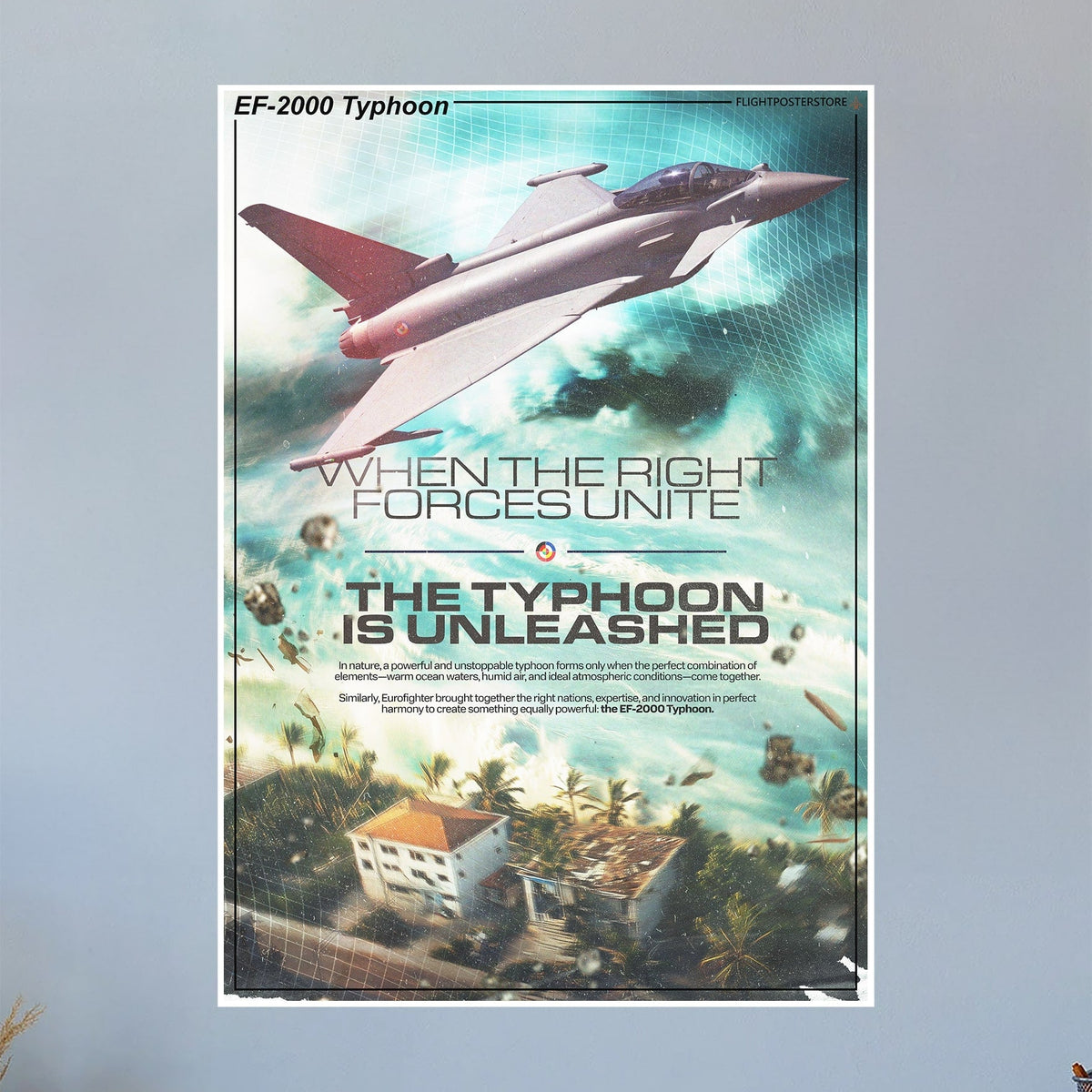 EF-2000 Typhoon Propaganda Poster – flightposterstore