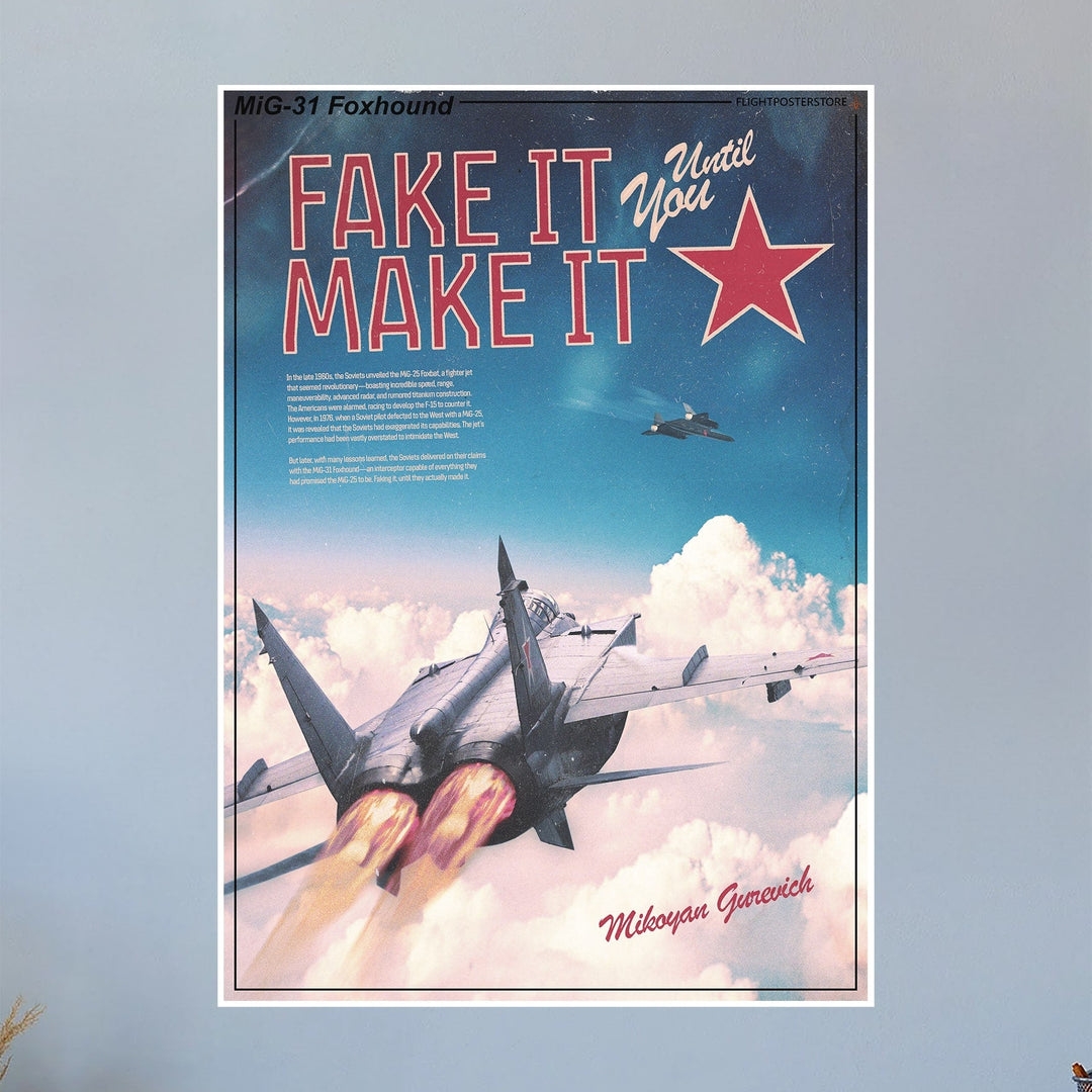 MiG-31 Foxhound Propaganda Poster – flightposterstore