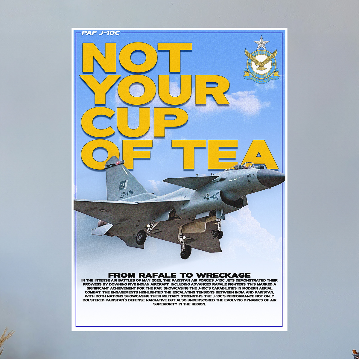 PAF J-10C Propaganda Poster (The Alloy Concept) – flightposterstore