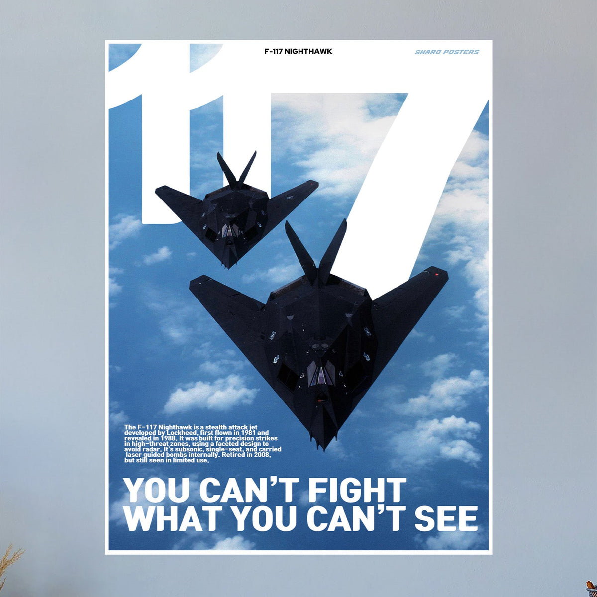 F-117 Nighthawk Propaganda Poster (Skaro Posters) – flightposterstore