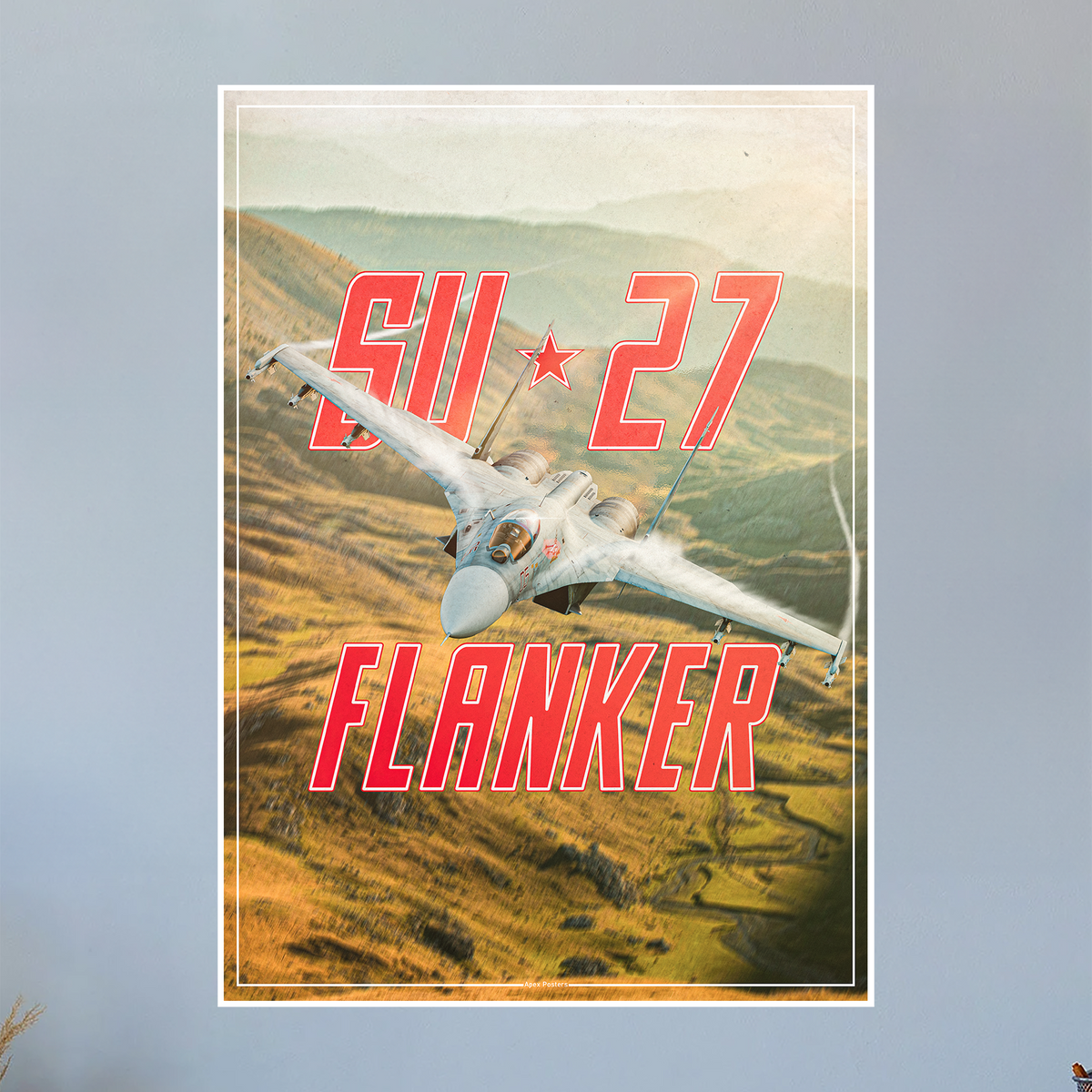 Su-27 Flanker Poster (Apex Posters) – flightposterstore