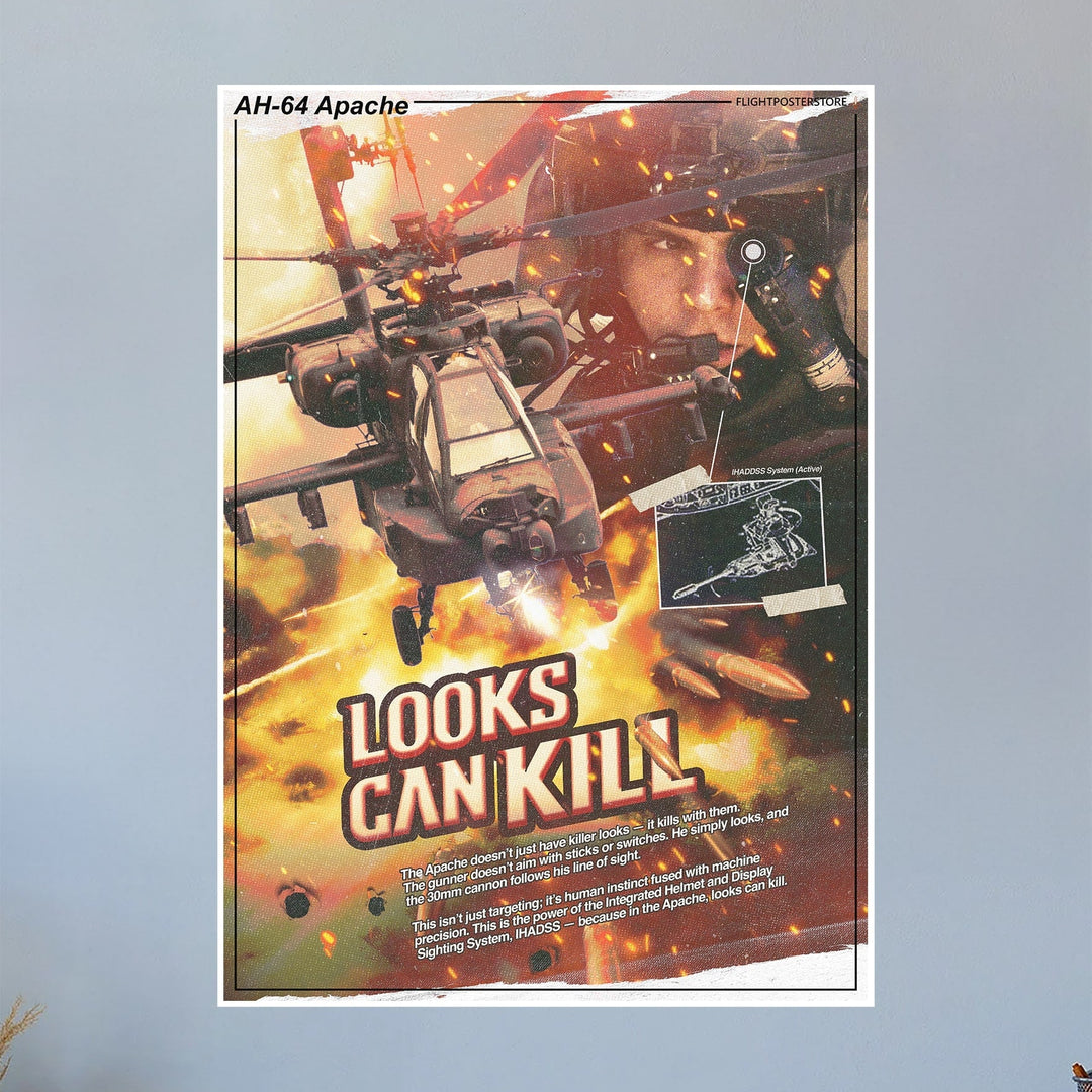 AH-64 Apache Propaganda Poster – flightposterstore