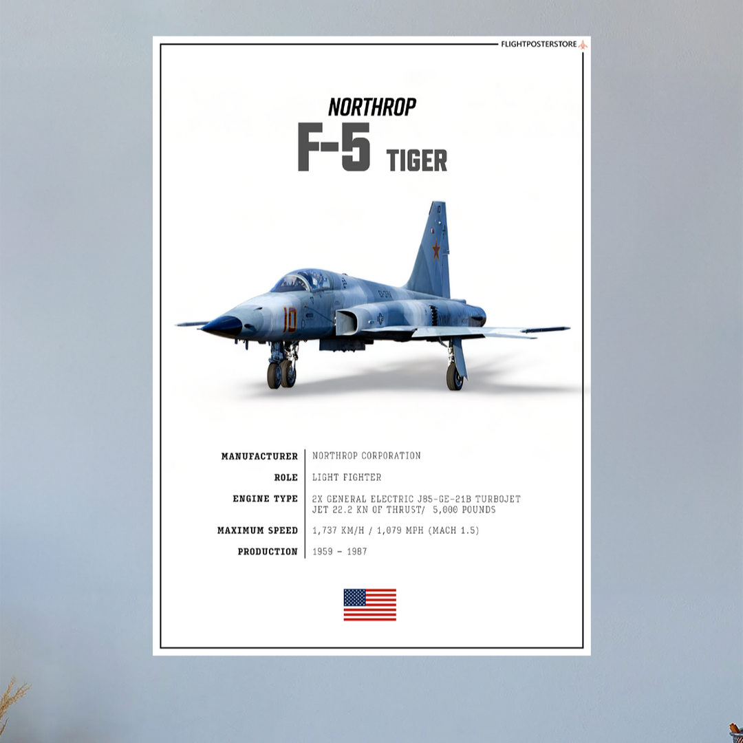 F-5 Tiger SPEC. Poster – flightposterstore