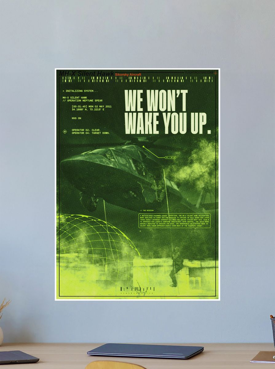 MH-X Silent Hawk Propaganda Poster – flightposterstore