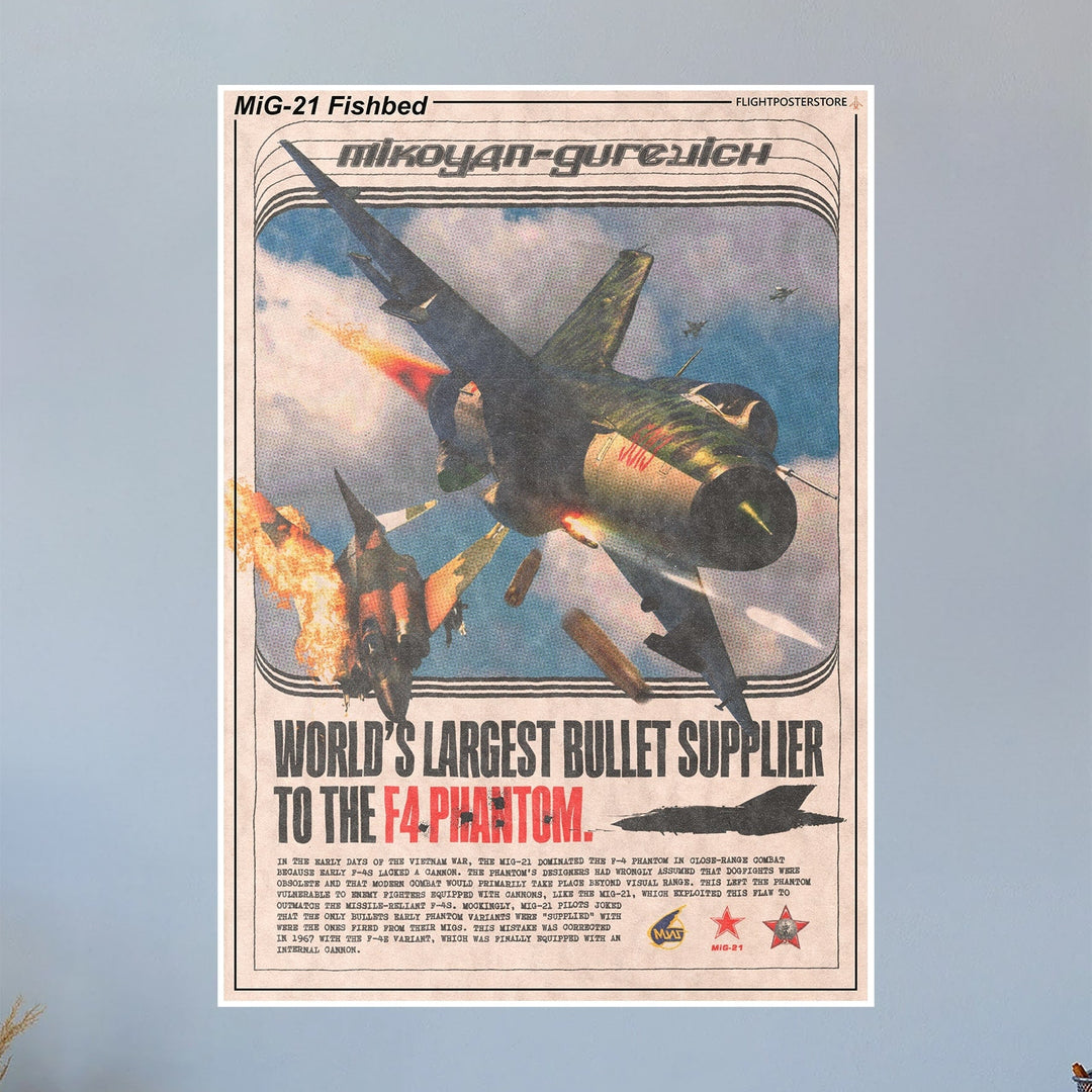 MiG-21 Fishbed Propaganda Poster – flightposterstore