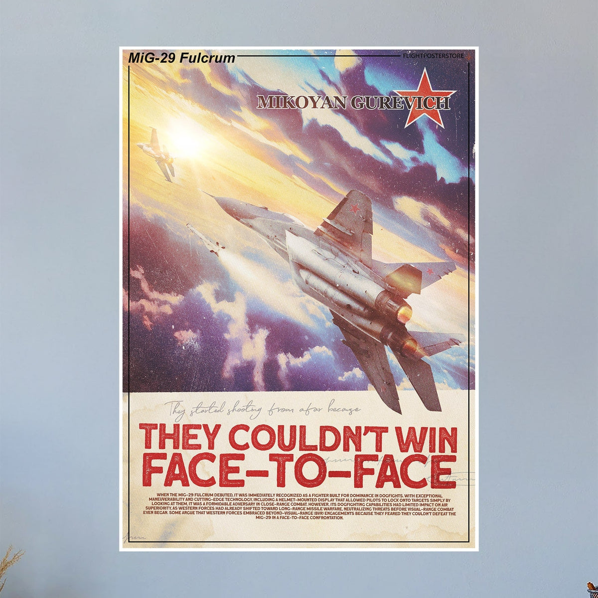 MiG-29 Fulcrum Propaganda Poster – flightposterstore