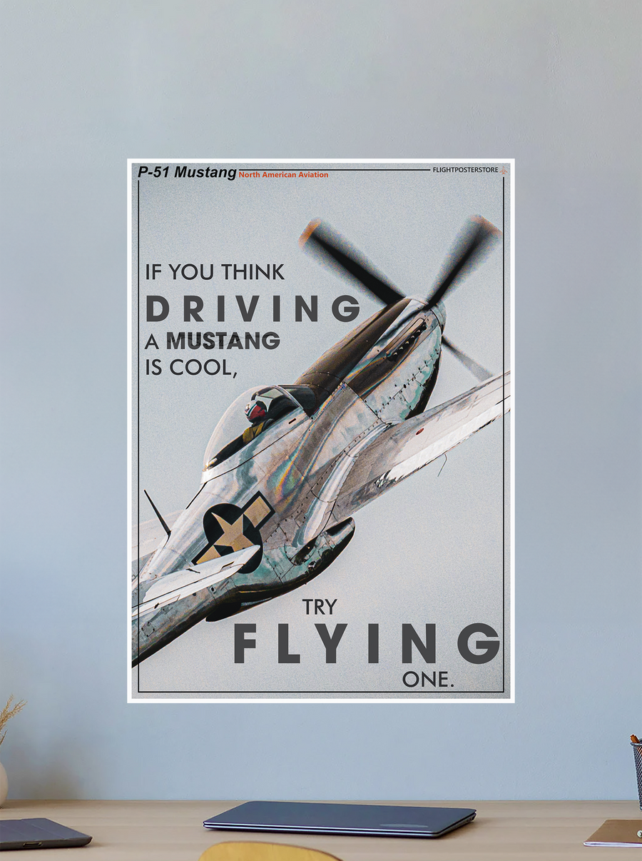 P-51 Mustang Propaganda Poster – flightposterstore