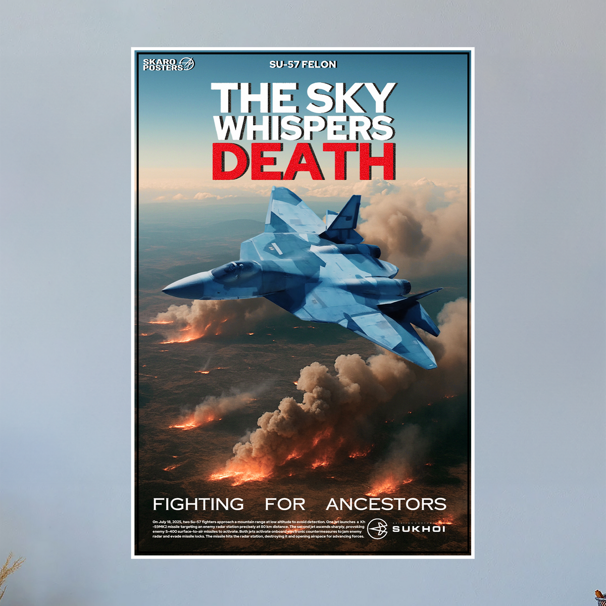 Su-57 Felon Propaganda Poster (Skaro Posters) – flightposterstore
