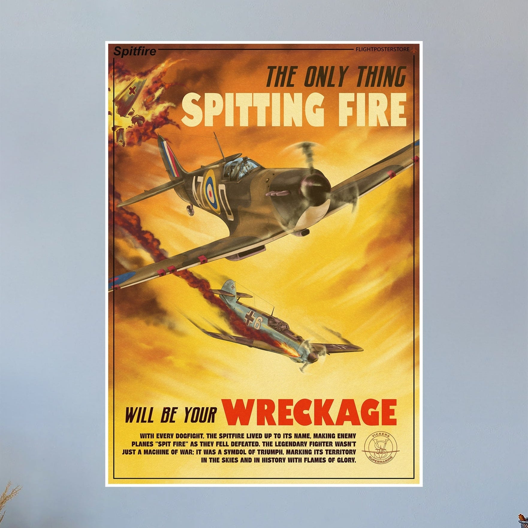 Supermarine Spitfire Propaganda Poster – flightposterstore