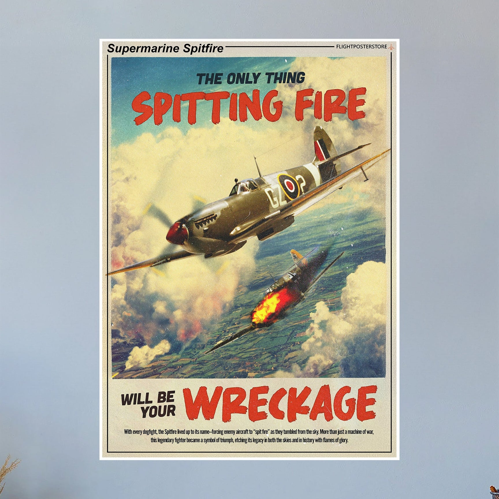 Supermarine Spitfire Propaganda Poster – flightposterstore