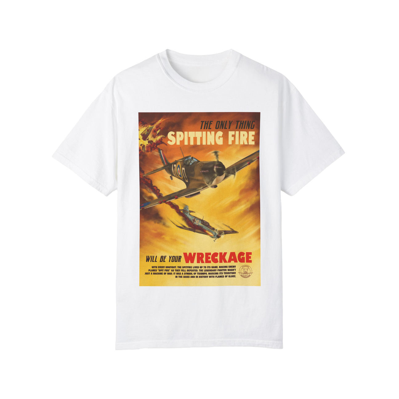 Supermarine Spitfire Propaganda T-shirt – flightposterstore