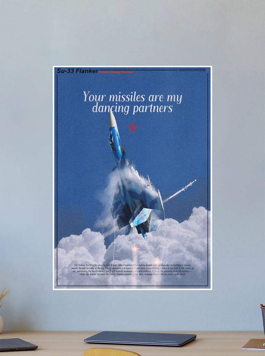 Su-33 Flanker Propaganda Poster – flightposterstore