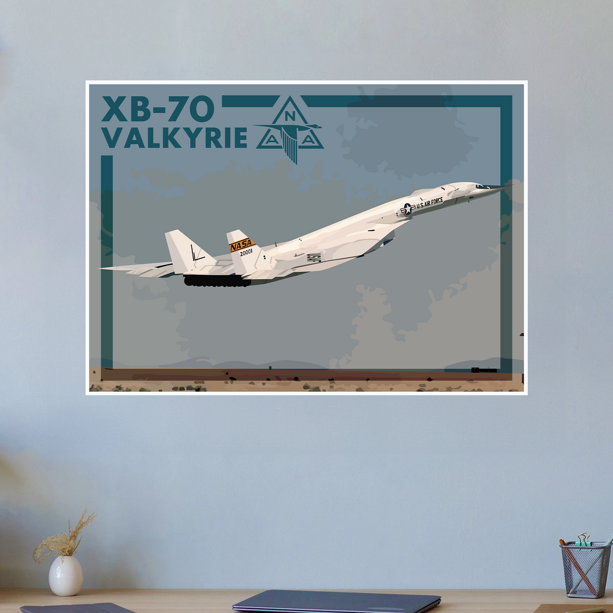 XB-70 Valkyrie Artwork Poster – flightposterstore