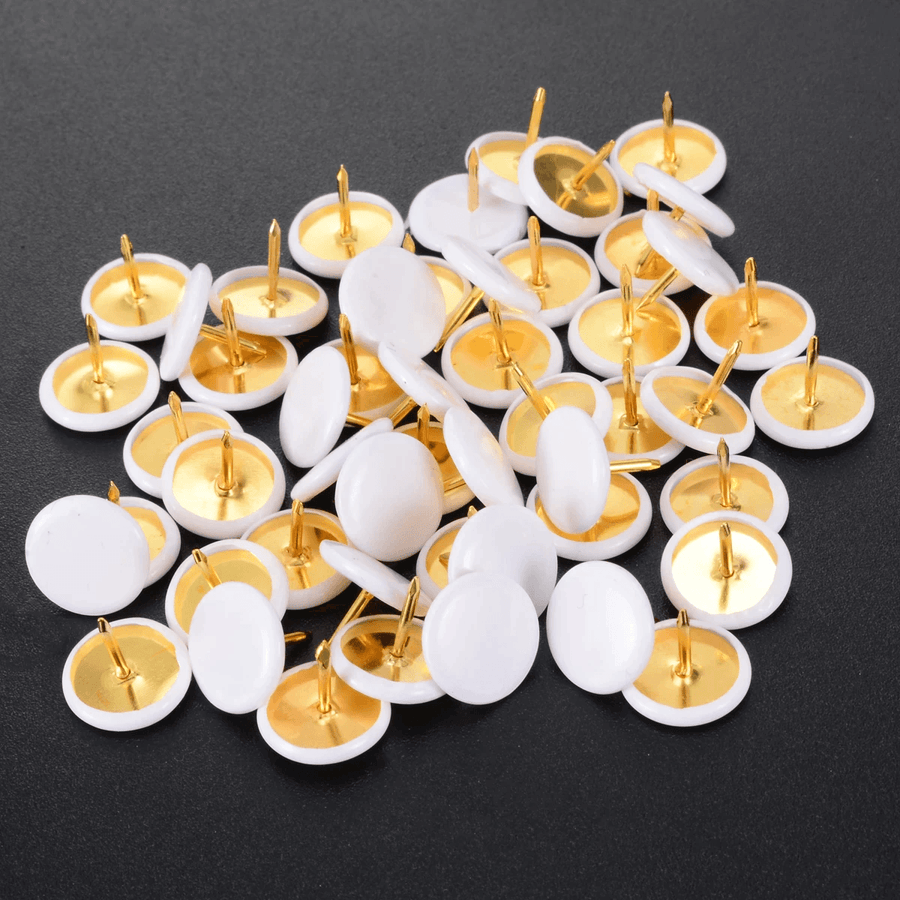 White Push Pins (50pcs) – flightposterstore